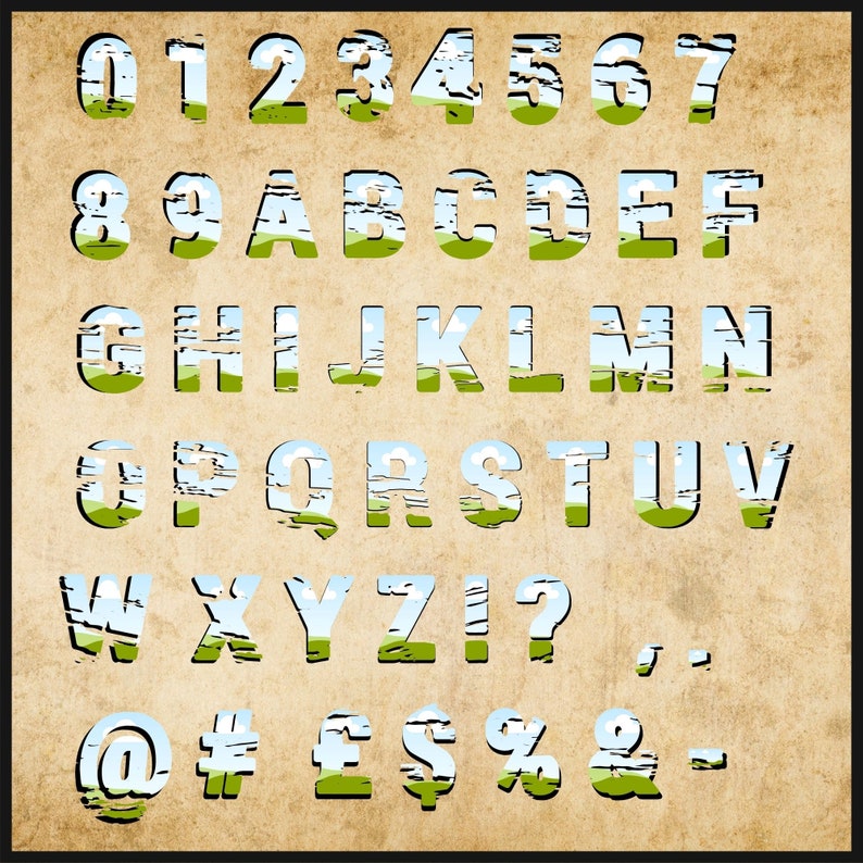 Distressed Letter Canva Frames, Design Your Own Vintage Letters Canva ...