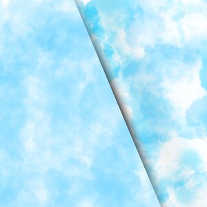 Digital Papers Pack, Blue Sky Scrapbooking Paper, Cloud and Sky ...