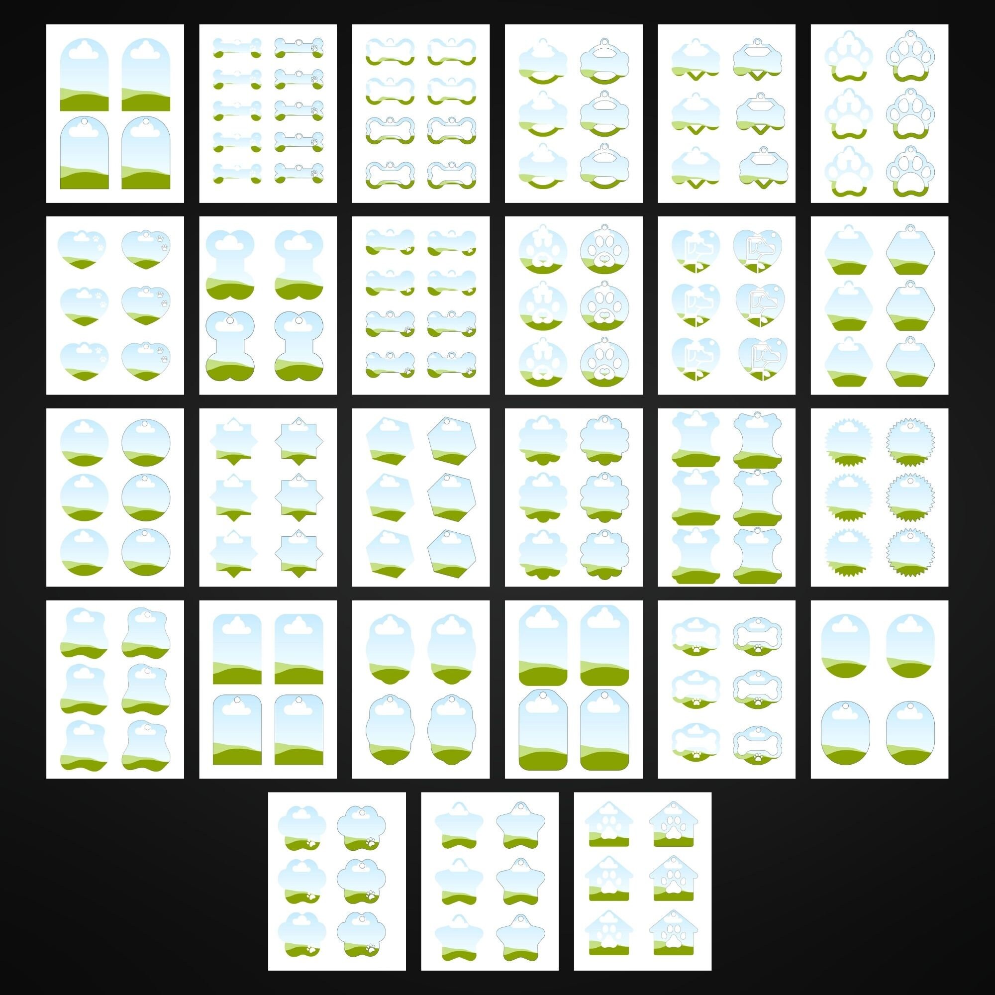 Fill Your Own Editable Dog Tag Canva Frame, Dog Tag Template,drag&drop ...