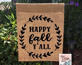 Happy Fall Yall Flag | Etsy