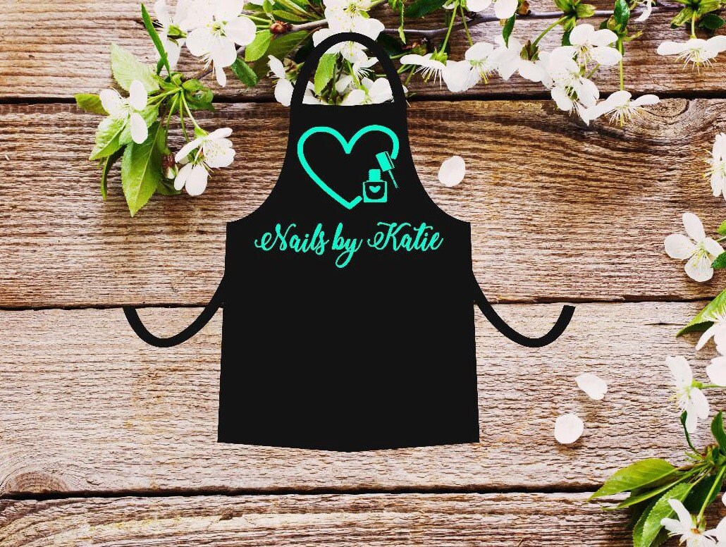 Personalized Nail Tech Apron: Waterproof Cotton-polyester With Pockets ...
