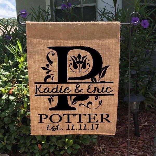 Monogram Burlap - Etsy