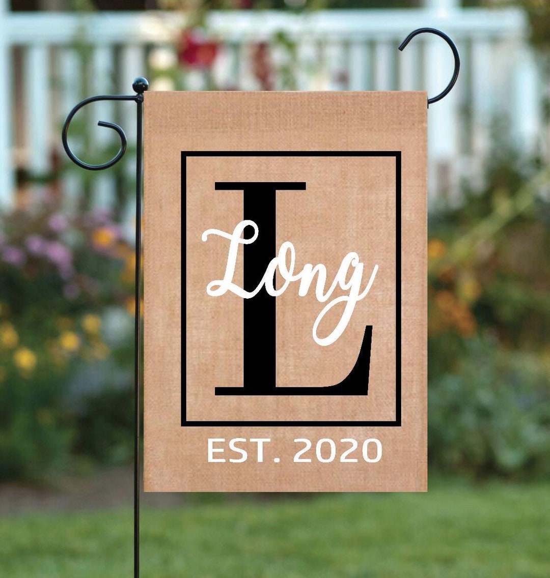 Burlap Flag. Burlap Garden Flag. Garden Flag. Outdoor Decor. Yard Flag ...