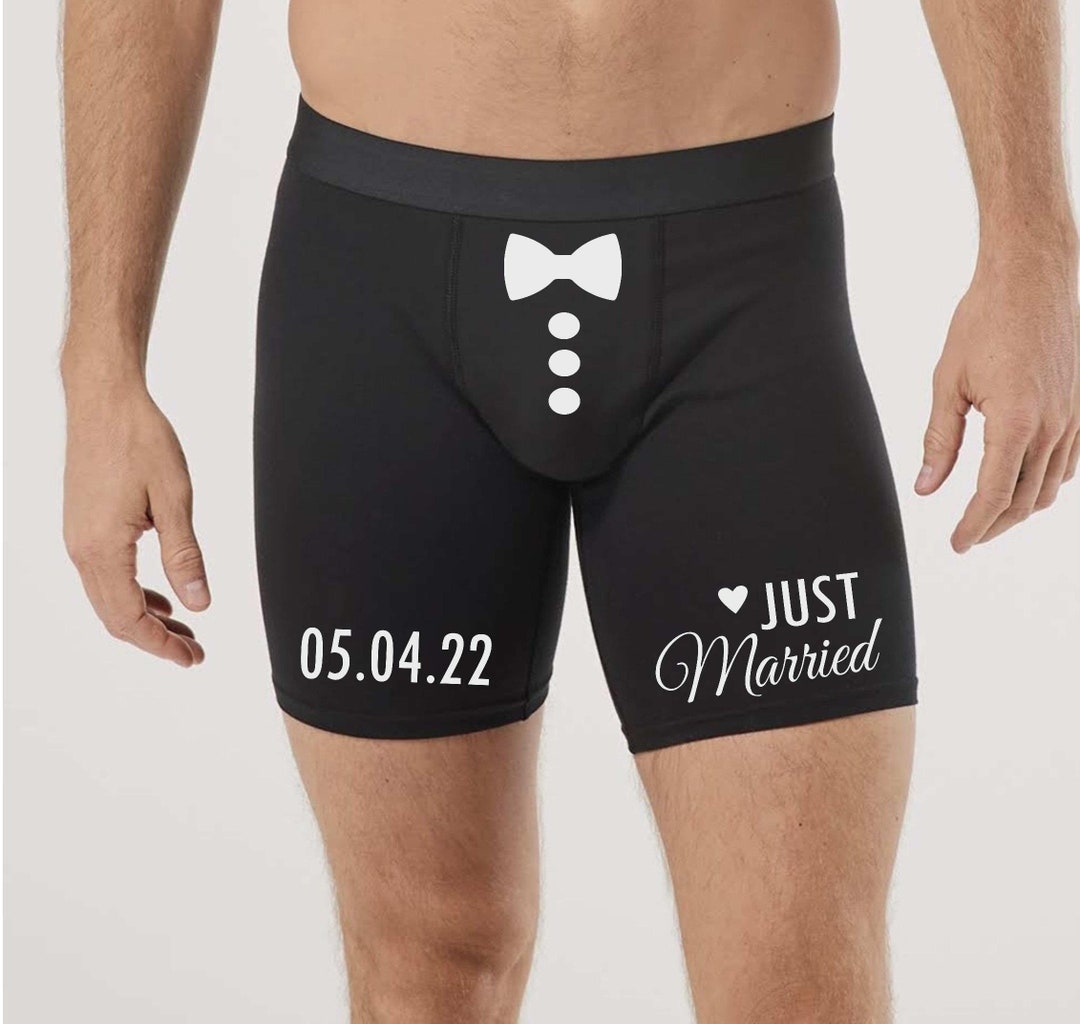 Honeymoon Boxers. Mens Boxers Custom. Honeymoon Gift. Mens Personalized ...