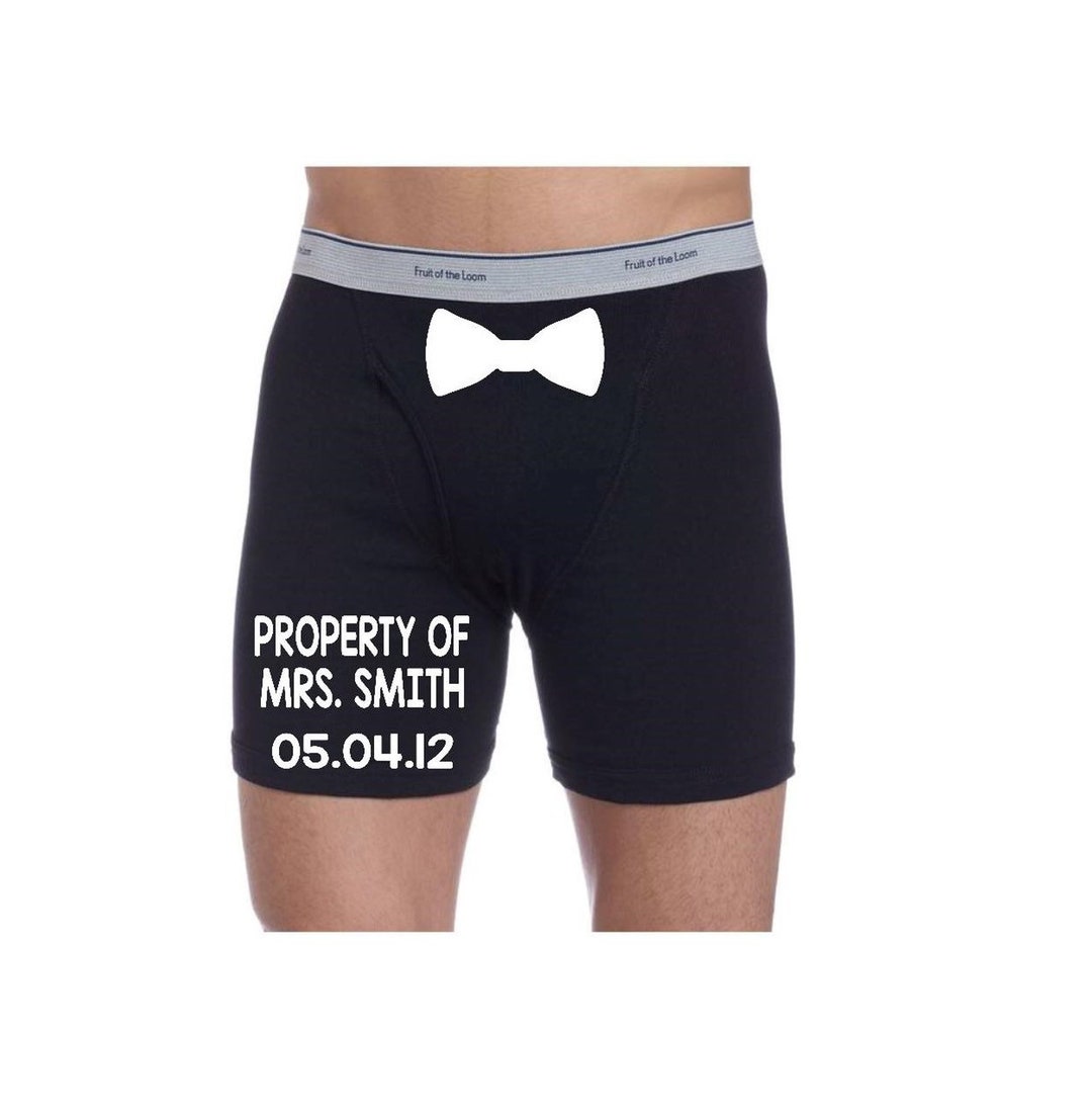 Property of Boxers. Fiance Gift. Fiance Boxer Briefs. Groom Boxer ...
