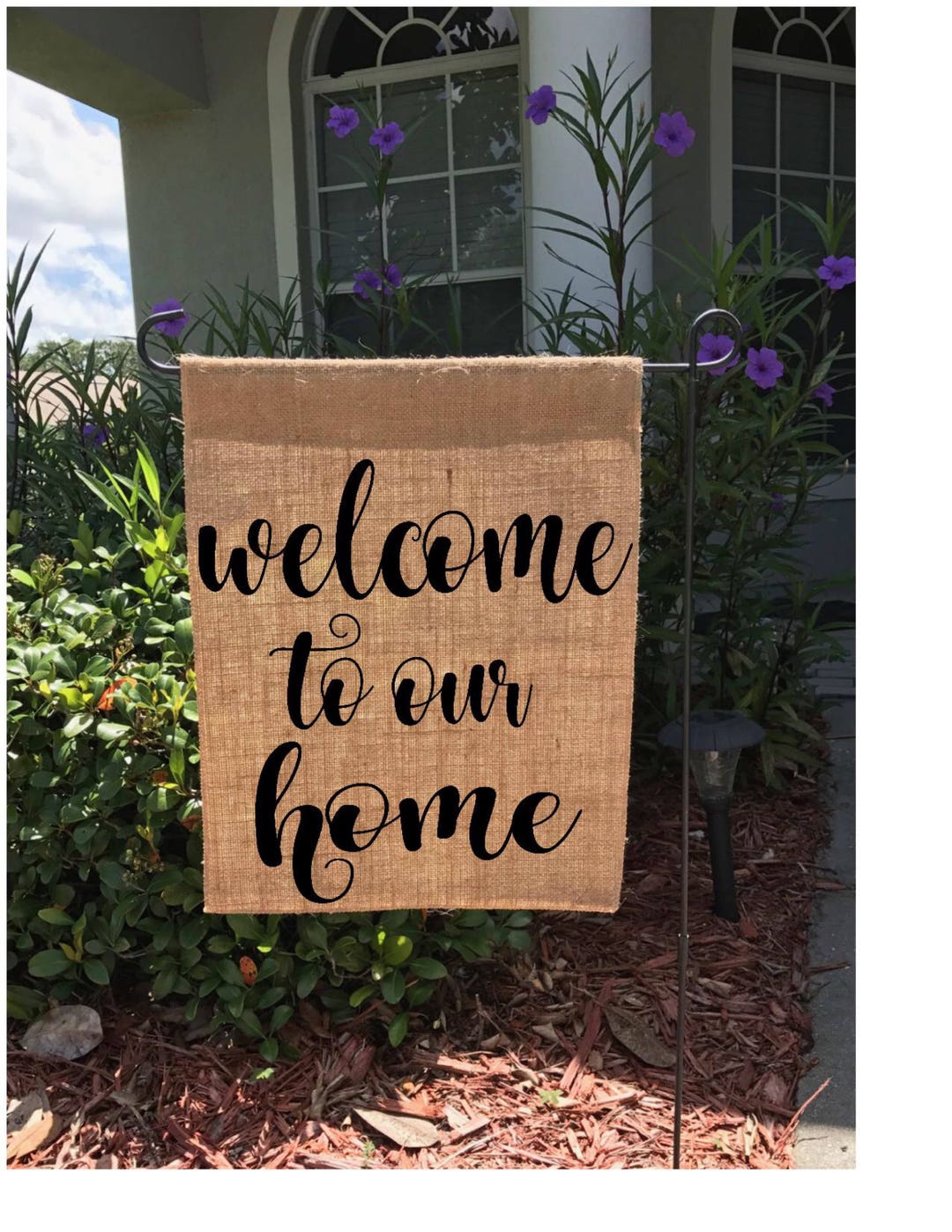 Burlap Garden Flag. Burlap Flag. Home Sweet Home Flag. Garden Flag ...