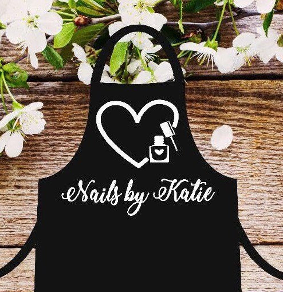 Personalized Nail Tech Apron: Waterproof Cotton-blend, Two Pockets - Etsy