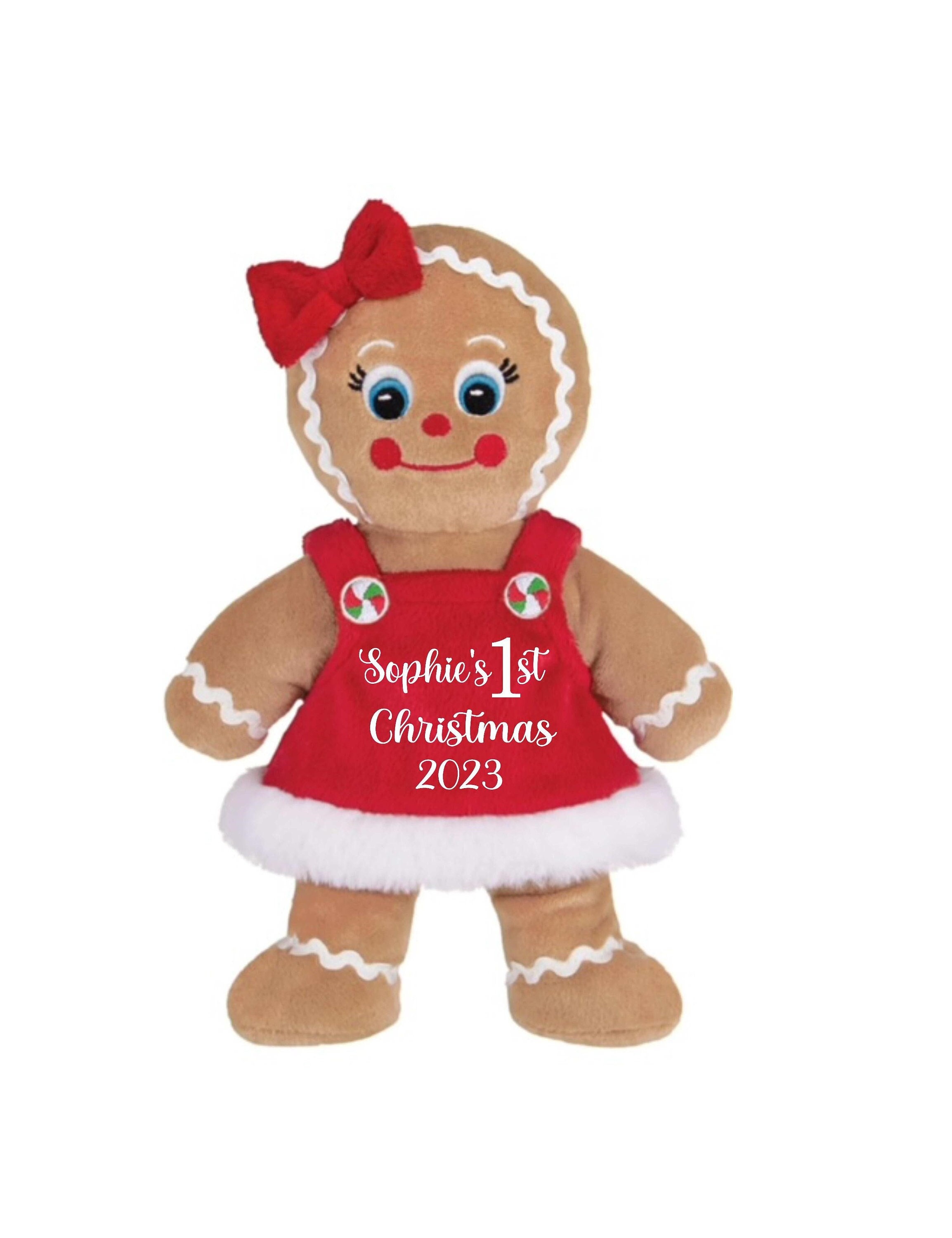Personalized Gingerbread Plush, Baby's First Christmas Gift - Etsy