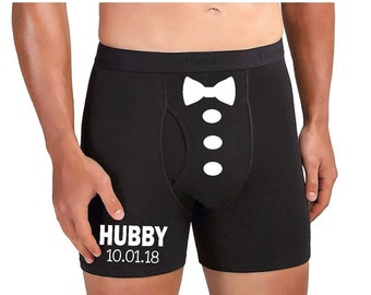Fiancé Gift. Groom Boxer Briefs . Mens Boxers Custom. Husband - Etsy