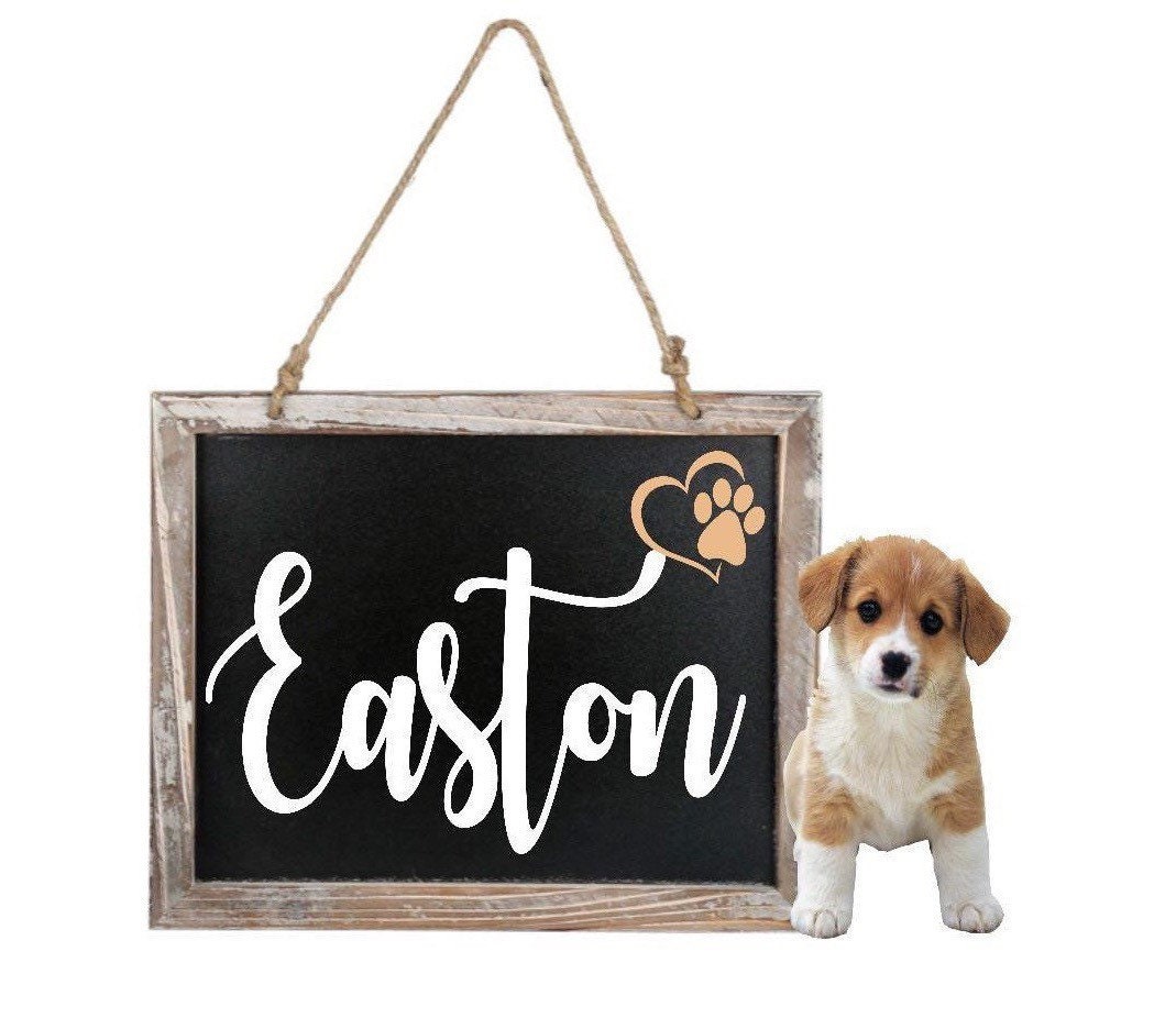 Dog sign. Pet name sign. Dog lover sign. Personalized dog | Etsy