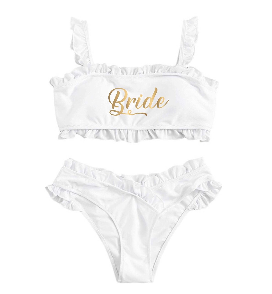 Bride Bathing Suit. Bride Suit. Bachelorette Swim Suit. Bride - Etsy