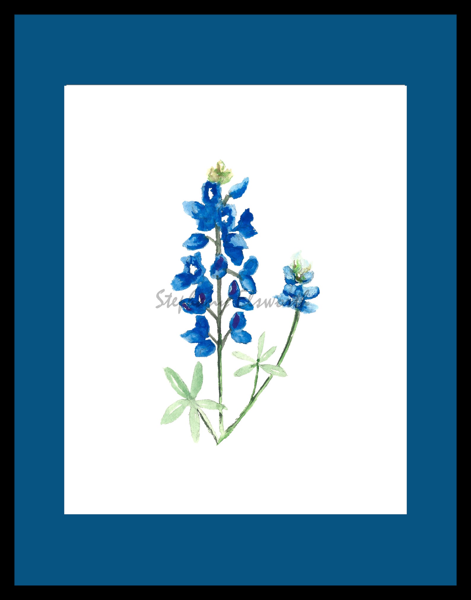 Watercolor Bluebonnets Printable Digital Download JPG Wall Art - Etsy