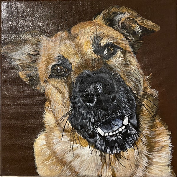 Acrylic Dog Painting - Etsy