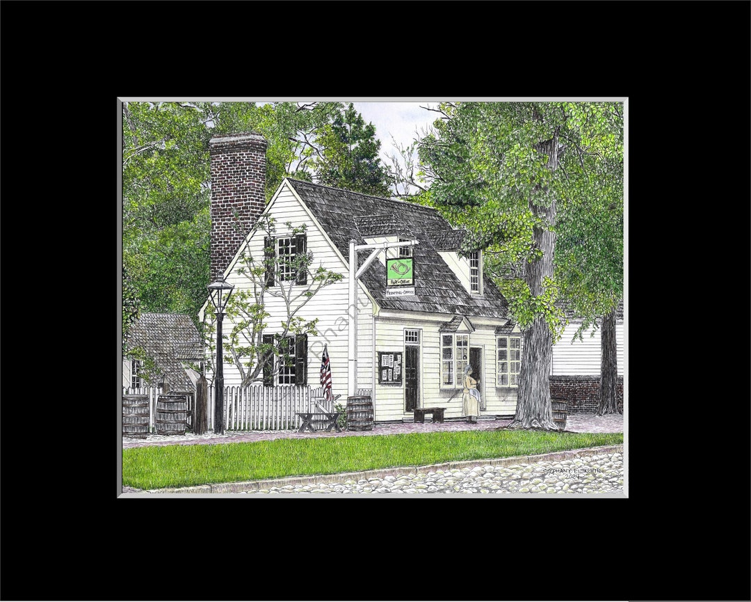 Colonial Williamsburg's Post Office, Williamsburg, Virginia 11 X 14 Pen ...