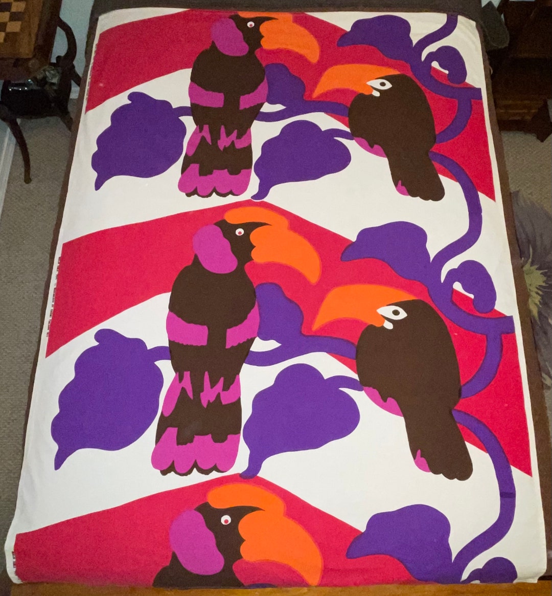 Maija Isola PEPE MARIMEKKO by Suomi Finland 1972 Tablecloth, Wall ...