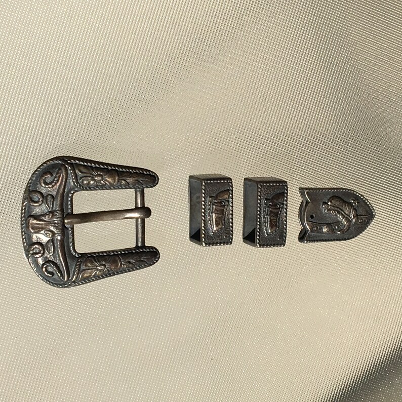 Sterling Silver Ranger Buckle Set - Etsy