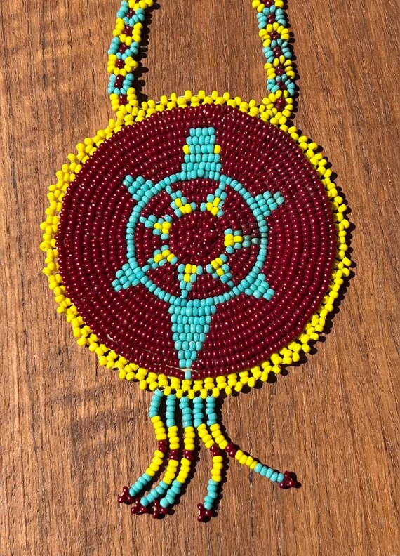 Vintage Native American Beadwork Turtle /Tortoise Med… - Gem