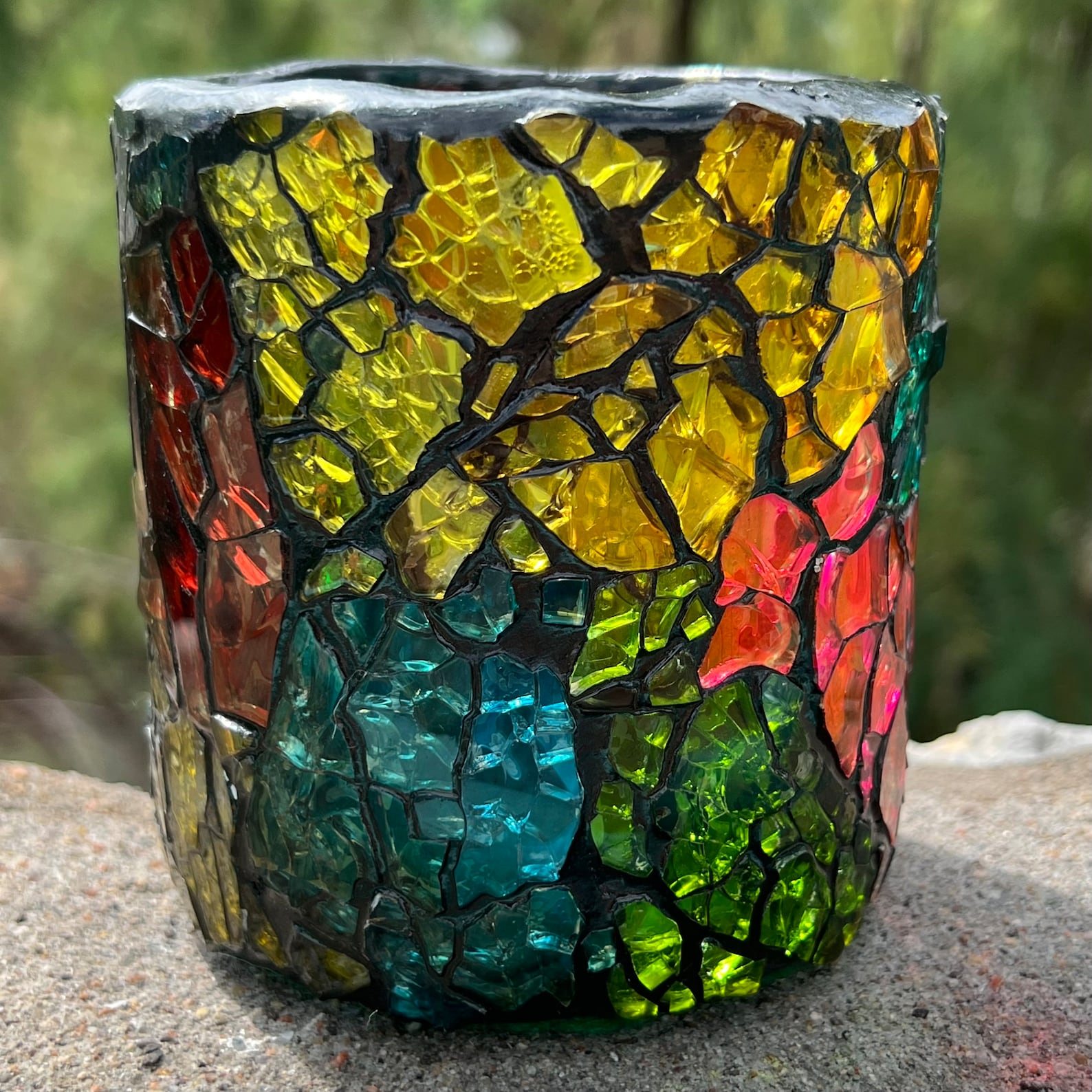 Rare Vintage Mable Haslam Glass Mosaic Candle Holder Votive - Etsy