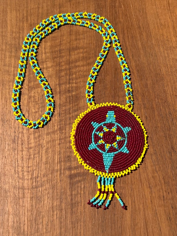 Vintage Native American Beadwork Turtle /Tortoise Med… - Gem