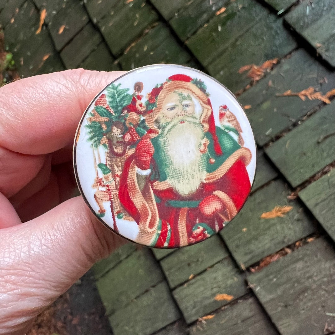 Cool Santa Claus Father Christmas Copper Enamel Wine Cork / Stopper - Etsy