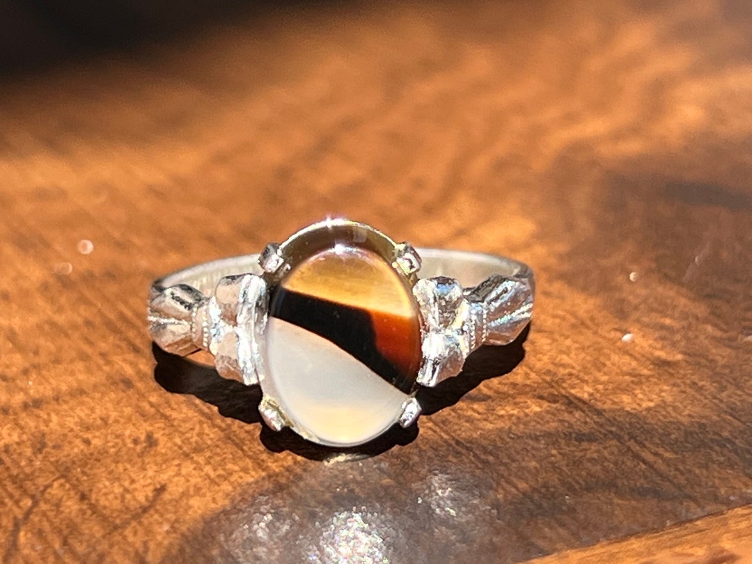 Vintage Clark & Coombs Agate Ring - Etsy