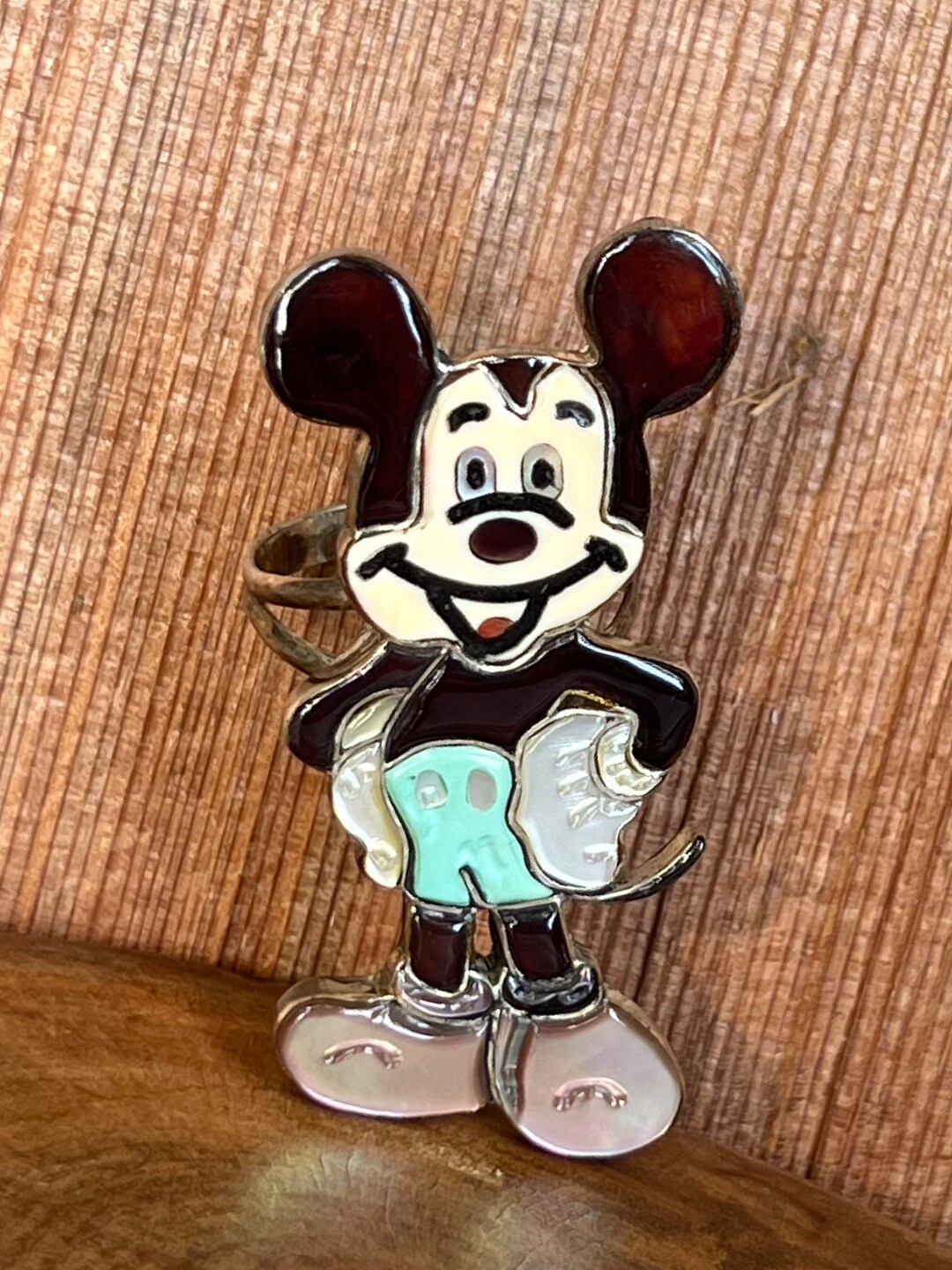 Vintage Zuni Toons Mickey Mouse Ring by Andrea Lonjose Shirley - Etsy