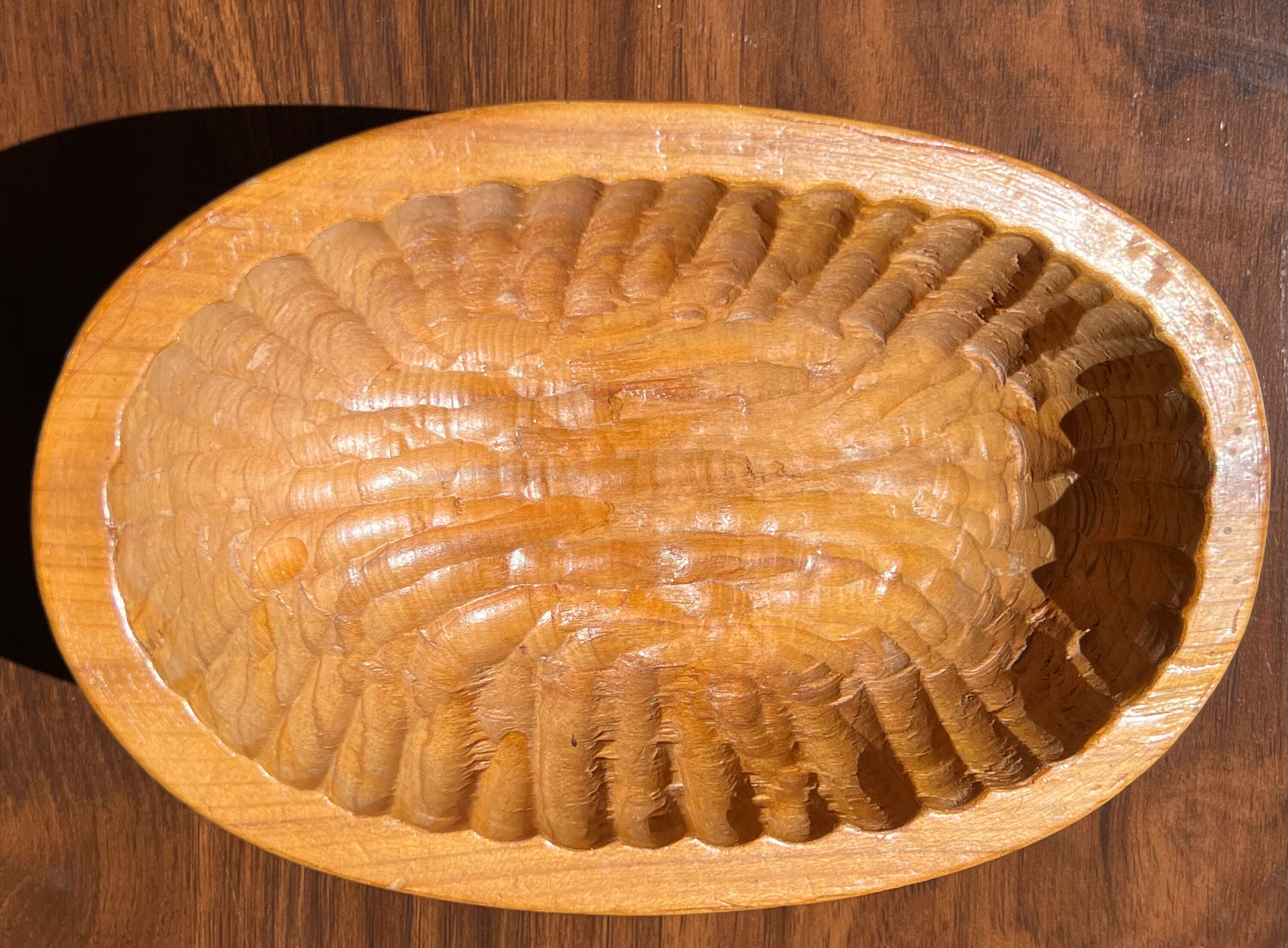 Primitive Hand Hewn Wood Bowl Oval Shaped - Etsy