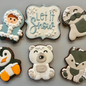 Winter Woodland Baby Shower Cookies: Baby It's Cold Outside, Let It ...