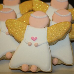 Angel Decorated Cookies: Glittery Wings, Baptism, Christmas - Etsy