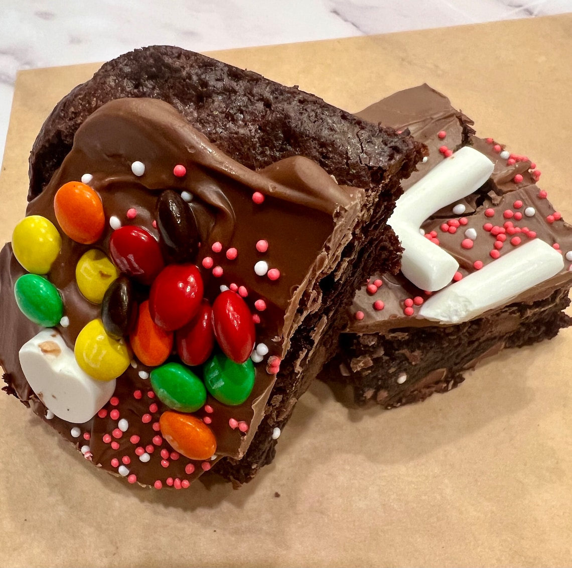 Custom Message Brownie: Loaded Gourmet Brownie Slab 8x8 With ...