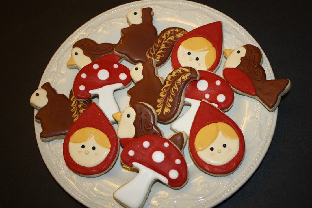 Little Red Riding Hood Cookies Woodland Theme for Birthday and Baby ...