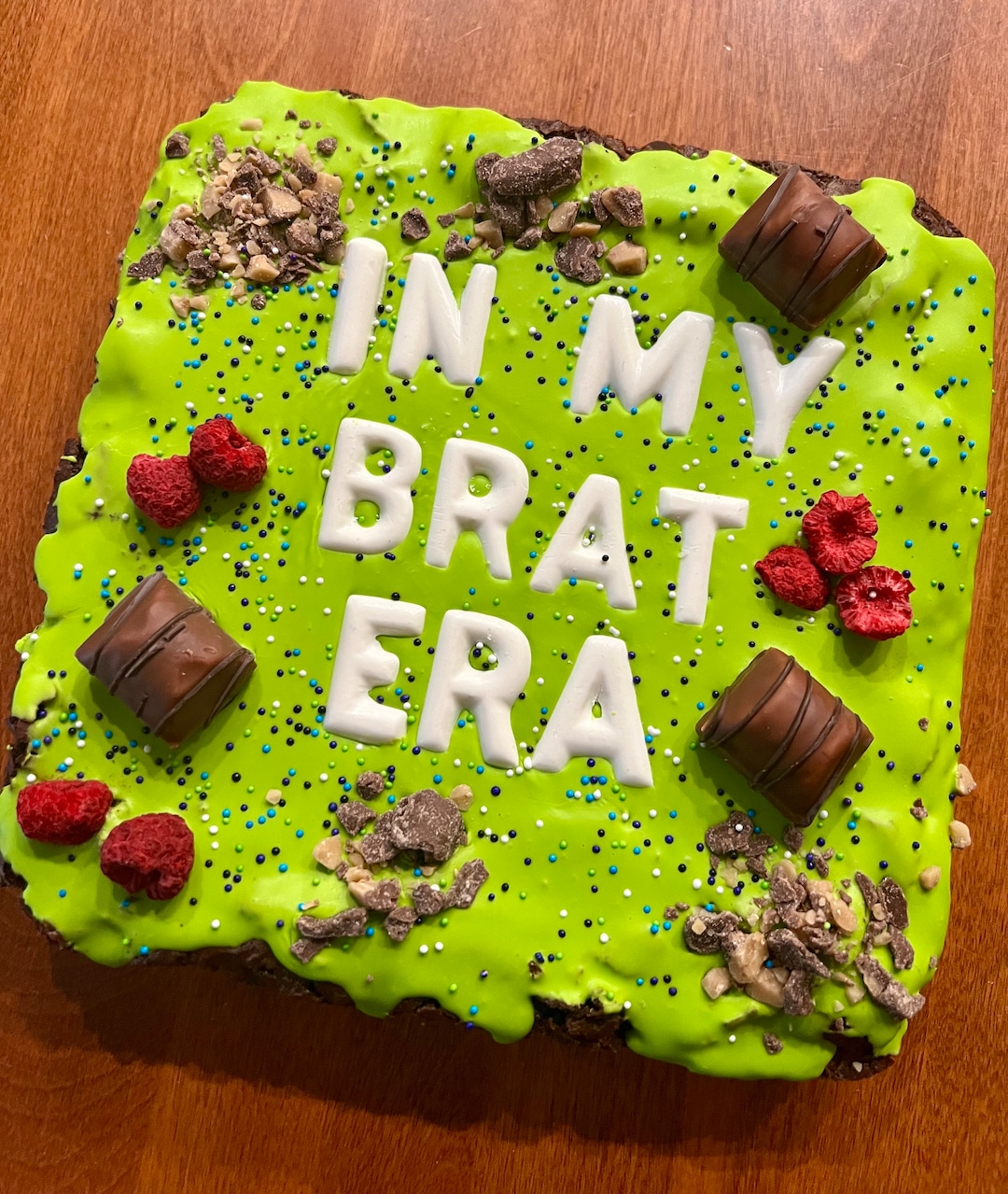 Custom Message Brownie: Loaded Gourmet Brownie Slab 8x8 With ...
