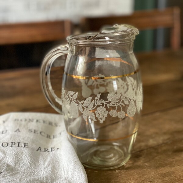 Glass Juice Pitcher - Etsy