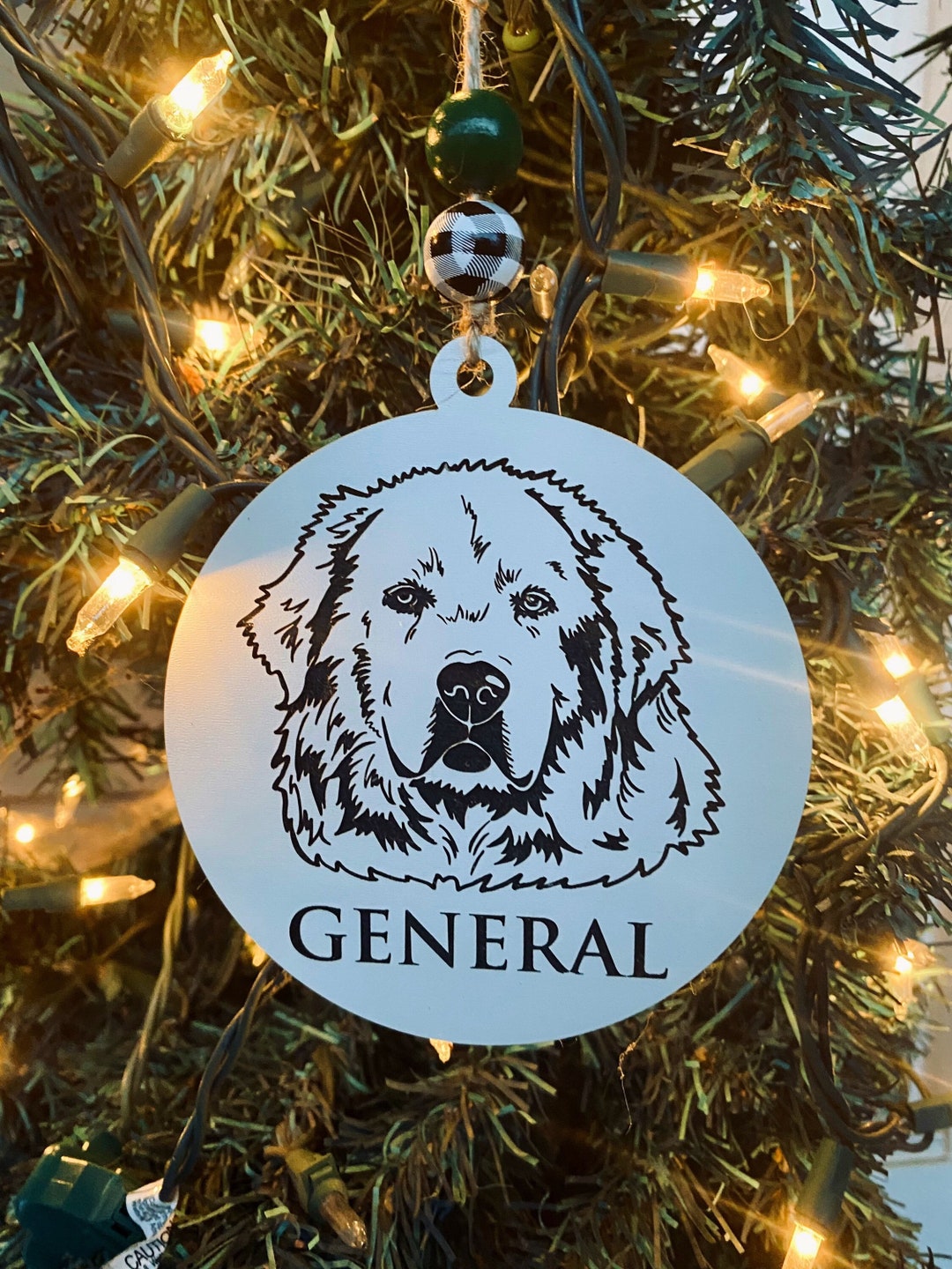 Personalized Great Pyrenees Dog Christmas Ornament - Etsy