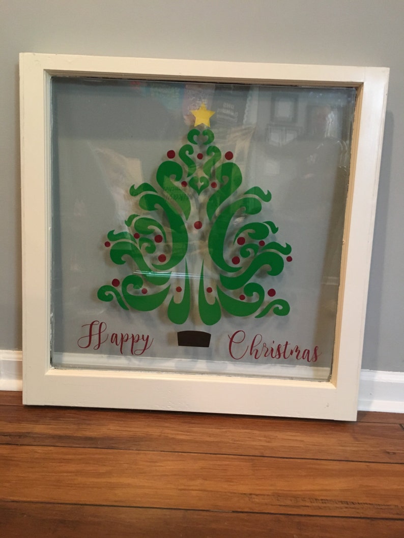 Set of 3 Christmas Decor Wooden Window - Etsy