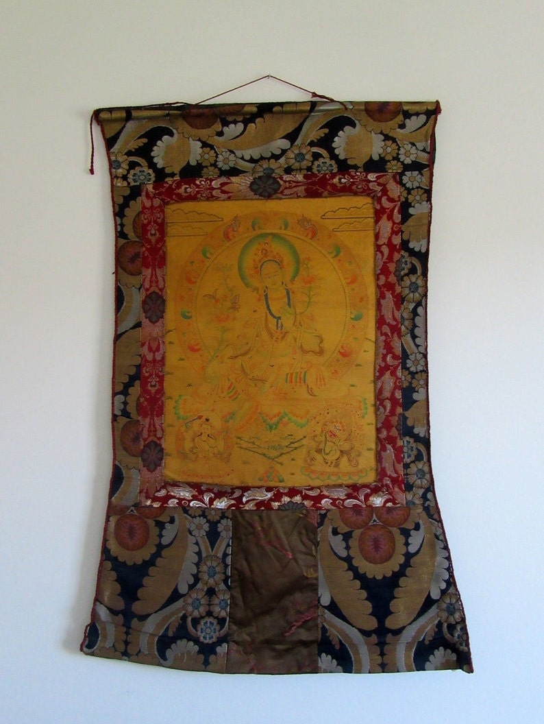 Green Tara Thangka | Gold Thangka - Etsy