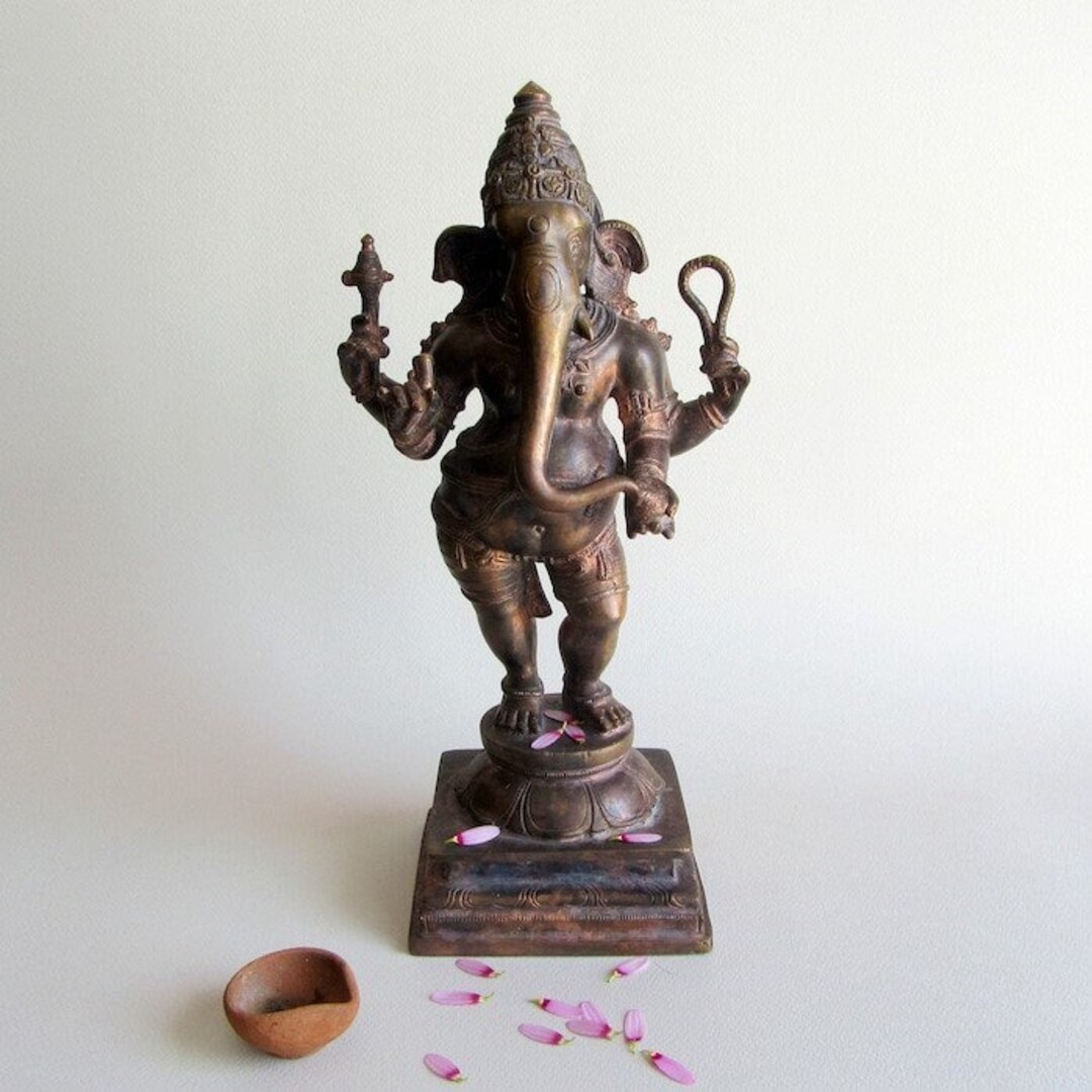 Ganesh, Bronze Statue From South India | Hindu God Murti | Panchaloha ...