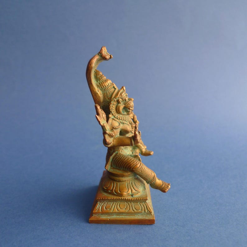 Narasimha Bronze Pooja Room Statue - Etsy