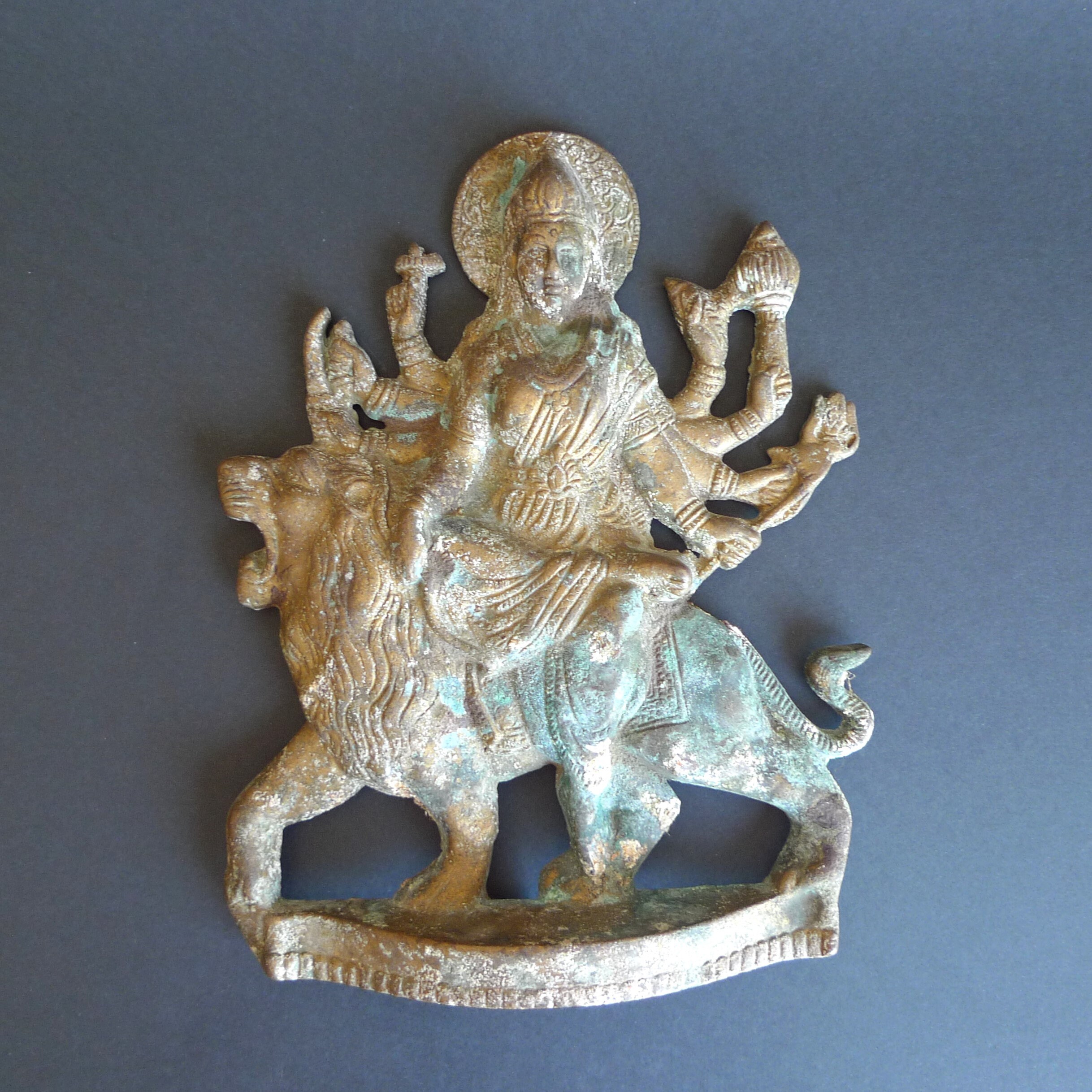 Durga as Shakti Repousse From South India Hindu Goddess - Etsy