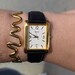 Vintage SEIKO Tank Quartz Watch With Black Leather Band and New Battery ...
