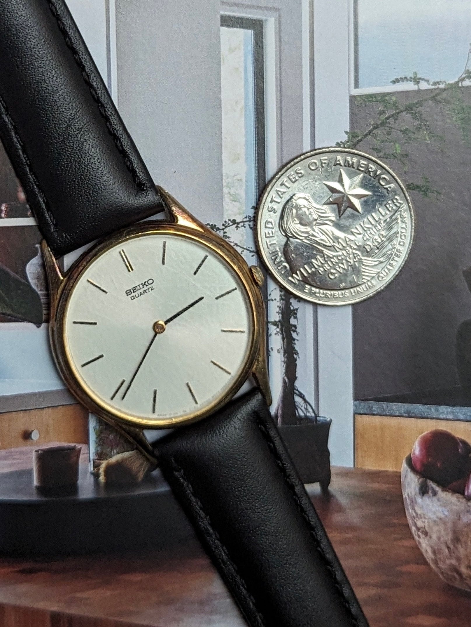Vintage SEIKO With Large White Tone Face, New XL Leather Bamd and New ...