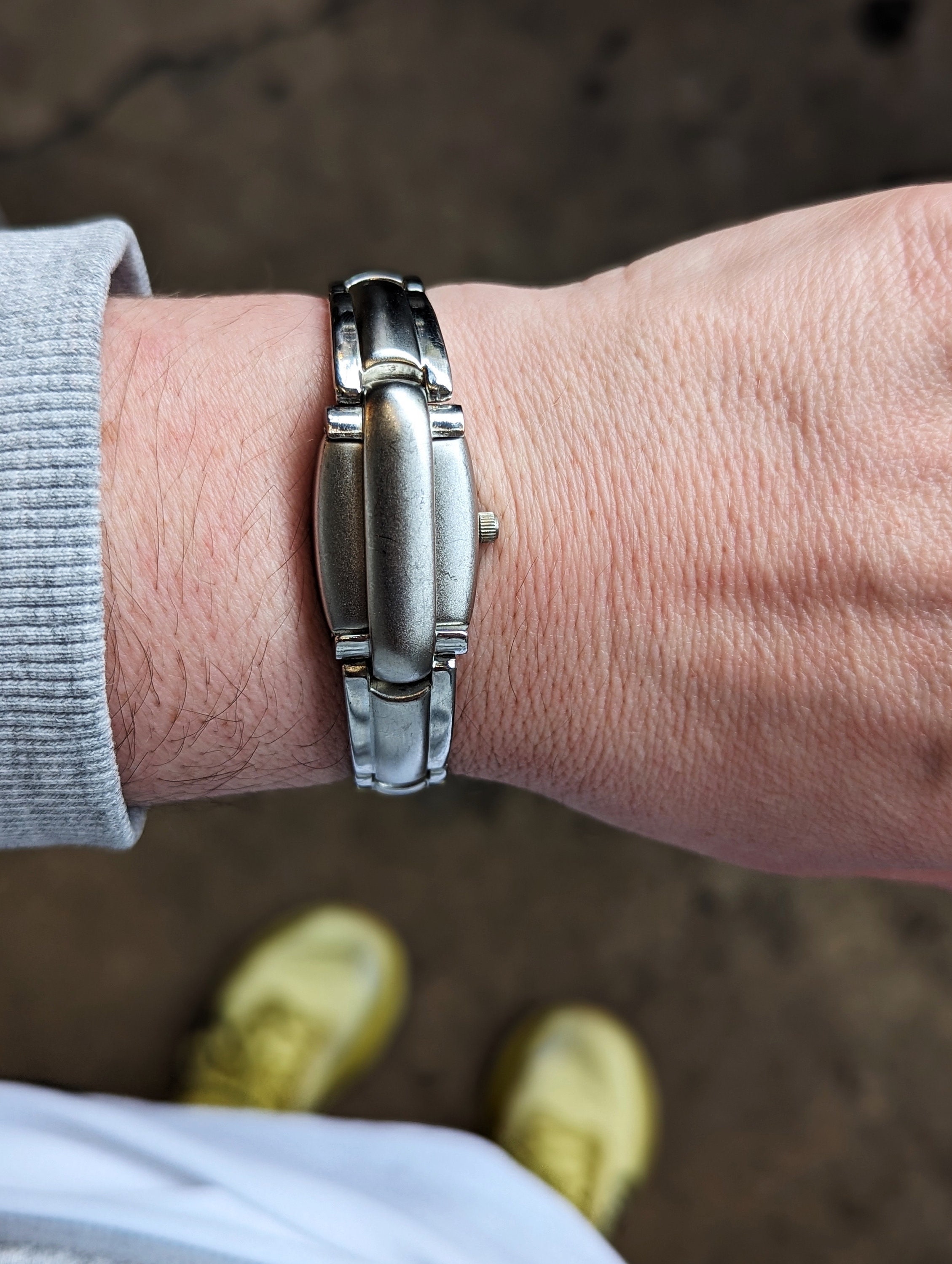 Vintage Silver Quartz Hidden Face Slide Watch With New Battery. Best ...