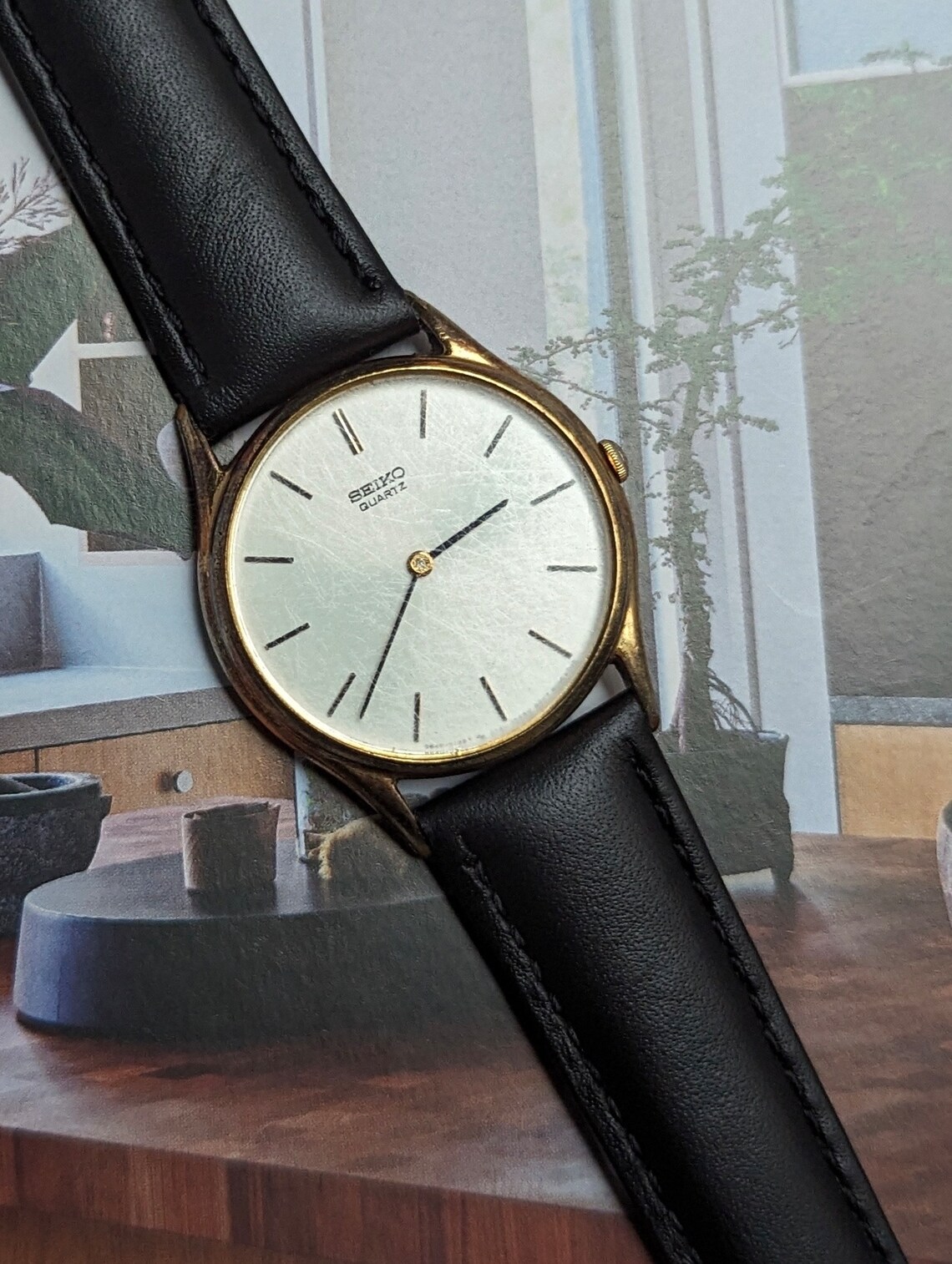 Vintage SEIKO With Large White Tone Face, New XL Leather Bamd and New ...