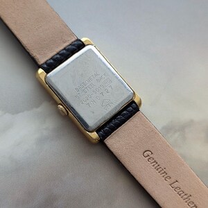 Vintage SEIKO Gold Tone Tank Quartz Watch With Gold Face, New Black ...