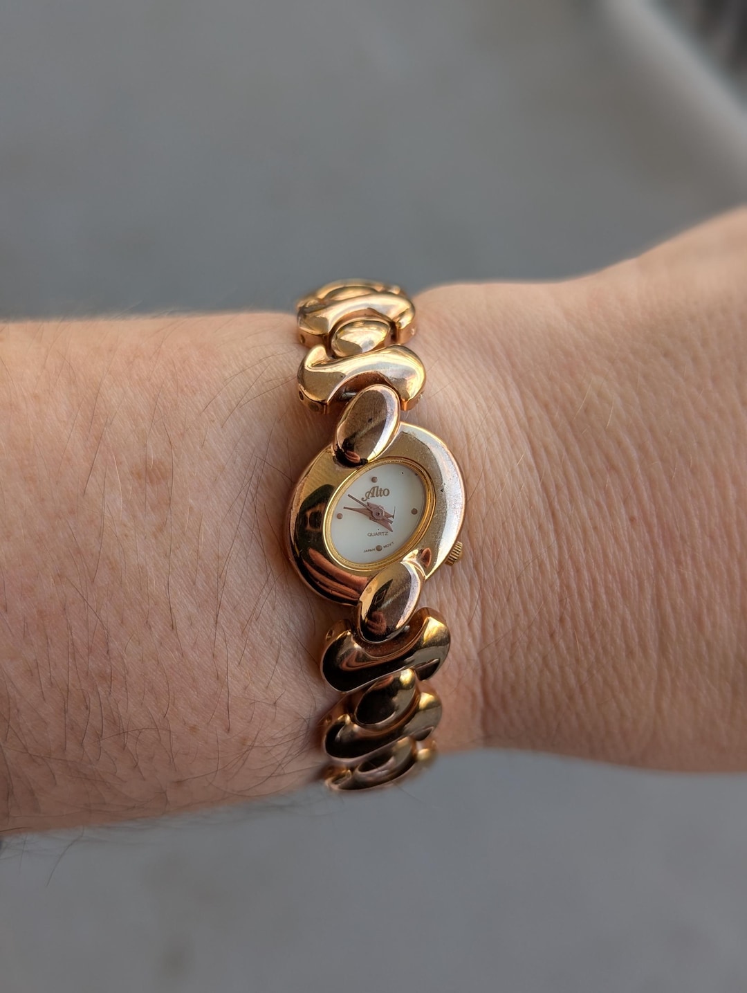 Vintage ALTO Rose Gold Tone Quartz Watch With New Battery. Best Fits 7 ...