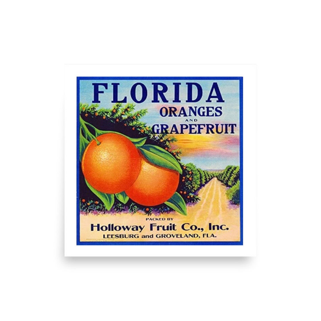 Vintage Crate Labels Art Print Poster ALL SIZES Home Decor California ...