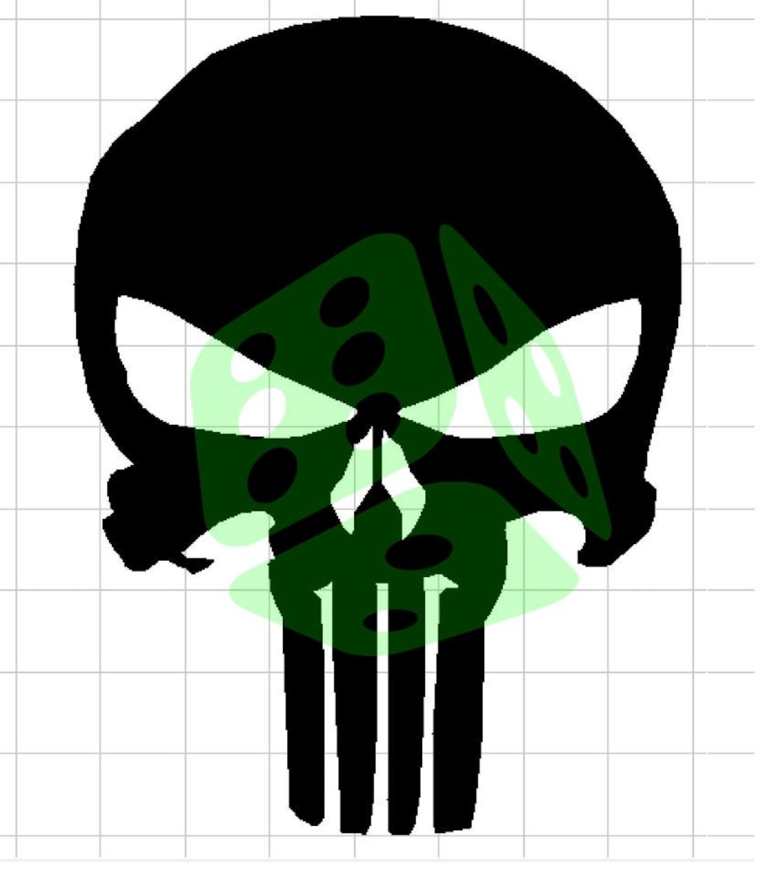Punisher Skull Digital File - DXF SVG AI - Etsy