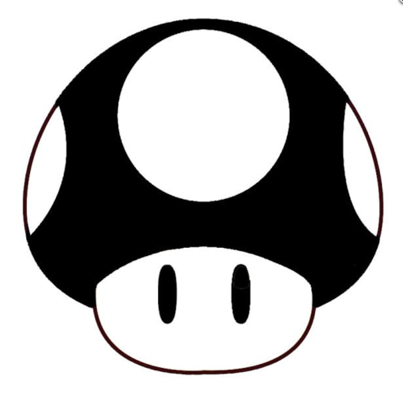 Super Mario Brothers Toad Mushroom 1up DIGITAL File .dxf .svg .PNG ...