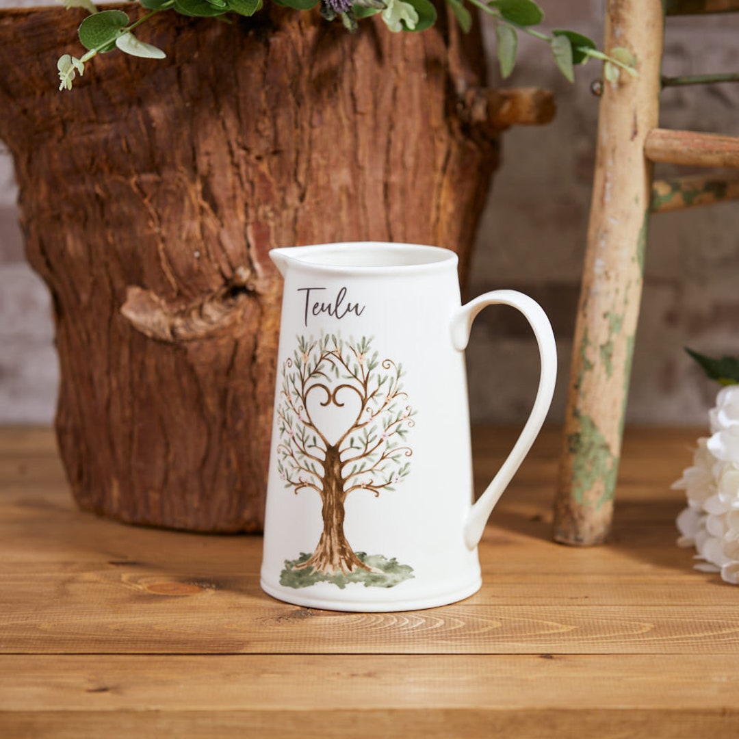 Welsh Jug, Family Tree Jug Home Decor. Teulu Gift 7WL410 - Etsy