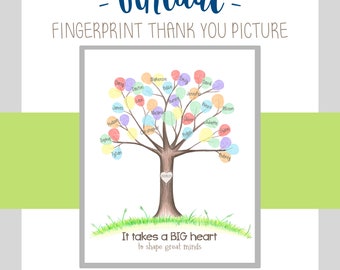 Thumbprint tree | Etsy